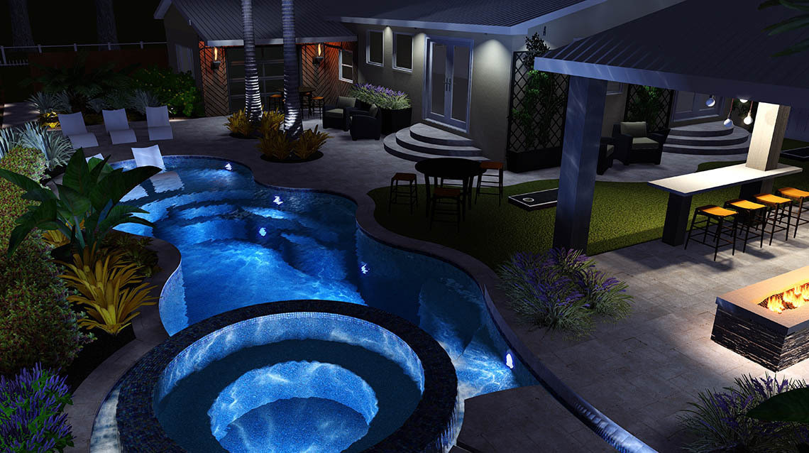 Pool Design Render Examples - Lucas Lagoons Design Pool Designer