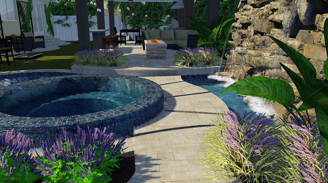 Pool Design Render Examples - Lucas Lagoons Design Pool Designer