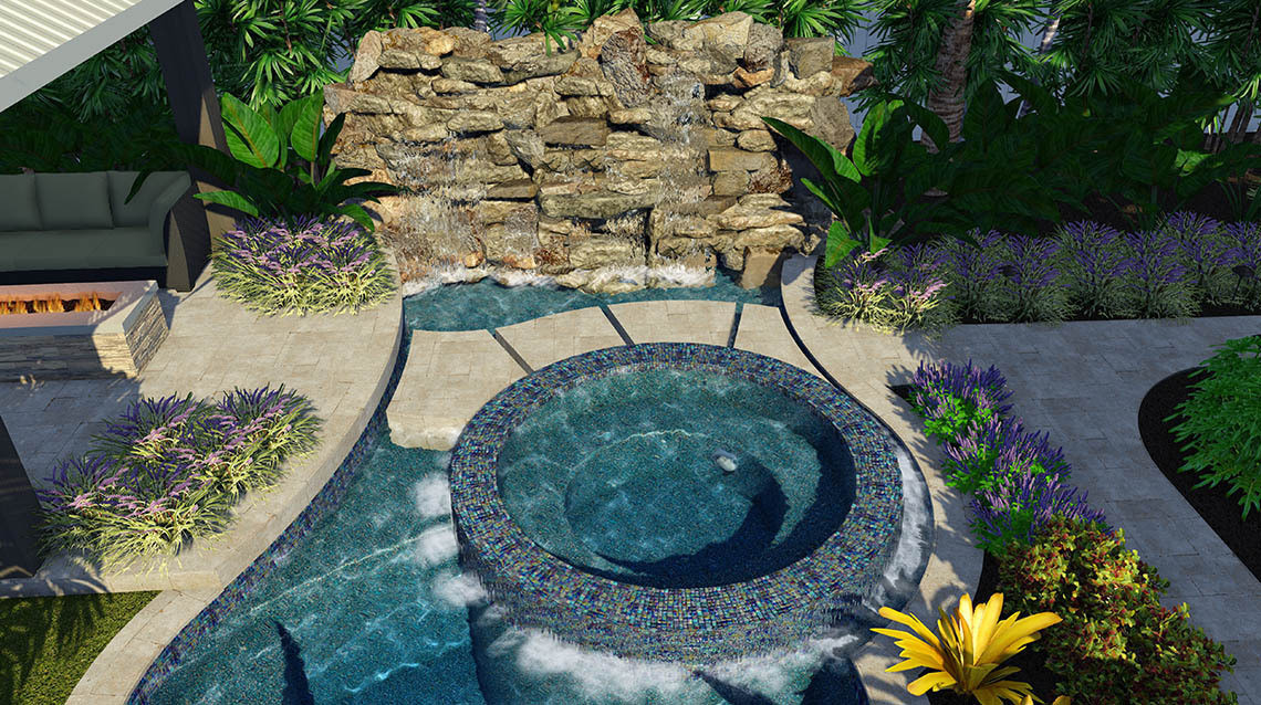 Pool Design Render Examples - Lucas Lagoons Design Pool Designer