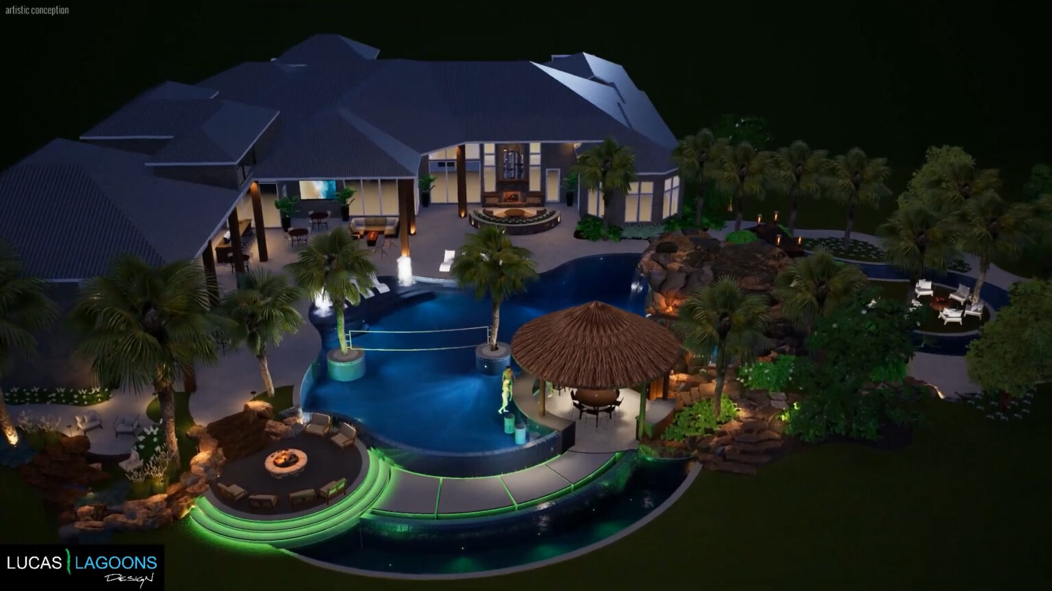 One of our most Insane Pools to date with Lazy River - Lucas Lagoons ...