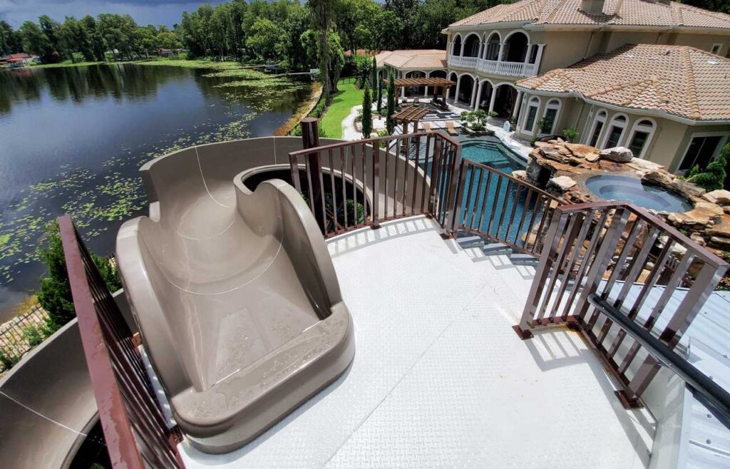 Pool Design With Water Slides - Lucas Lagoons Design Pool Designer