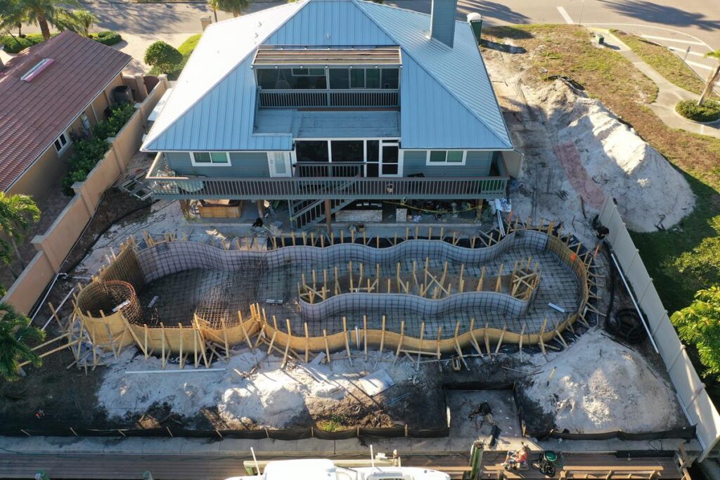 Insane Pool Design With Lazy River And Volcano Hot Tub - Lucas Lagoons ...